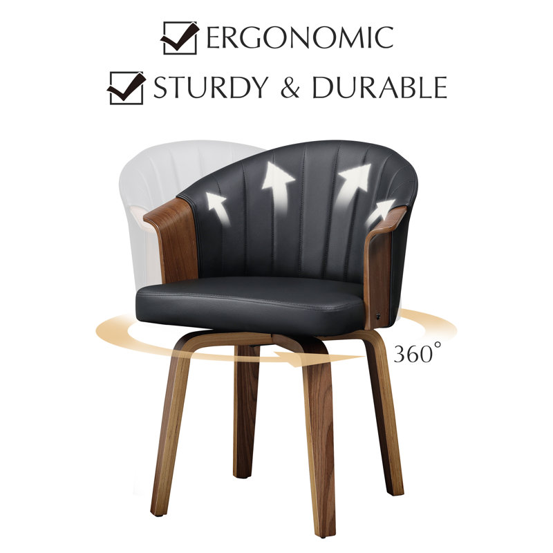 Wade Logan® Barrayo Faux Leather Upholstered Armchair & Reviews | Wayfair